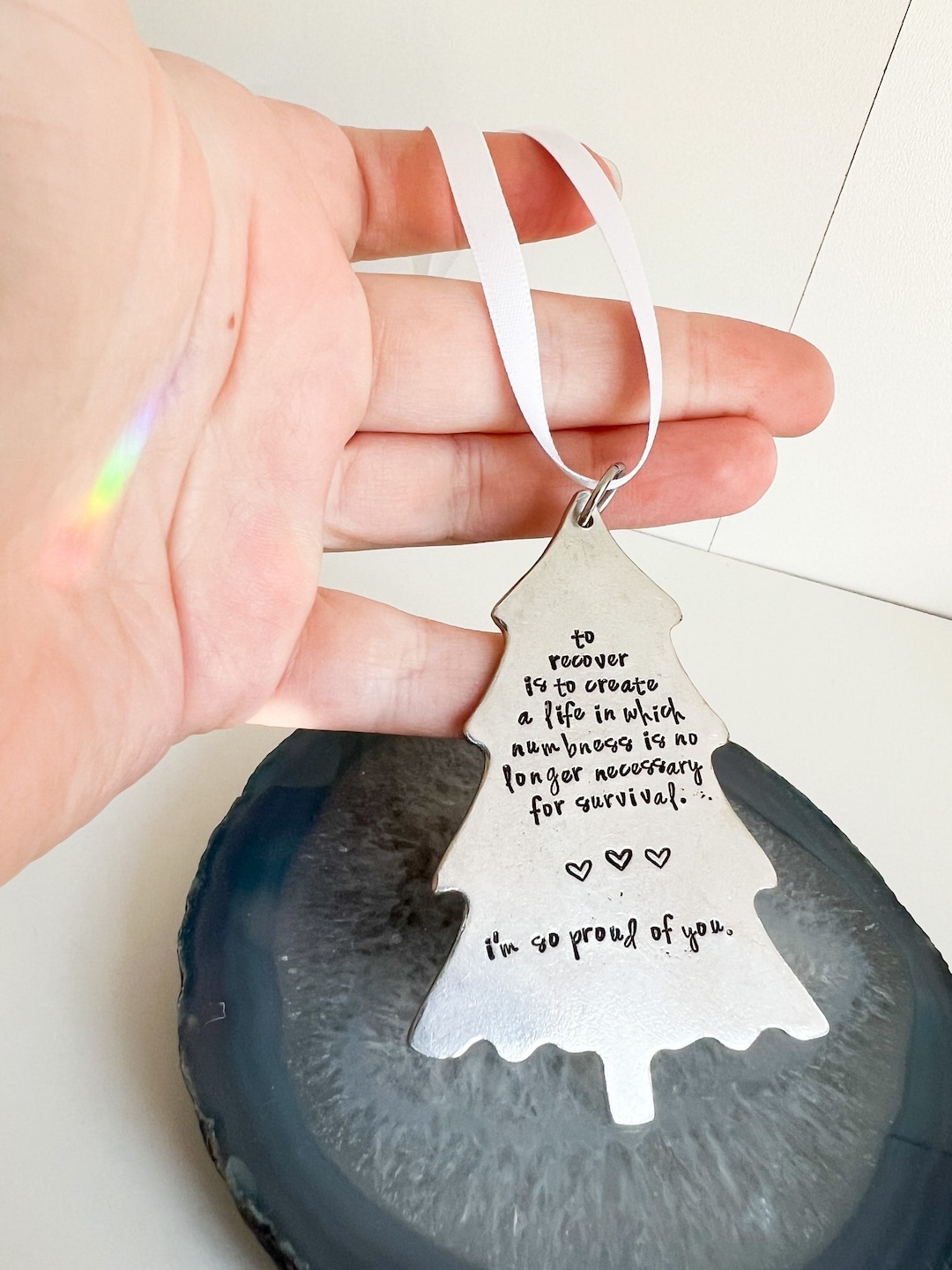 Sobriety Recovery Christmas Ornament • Personalized Ornament • Proud of ...