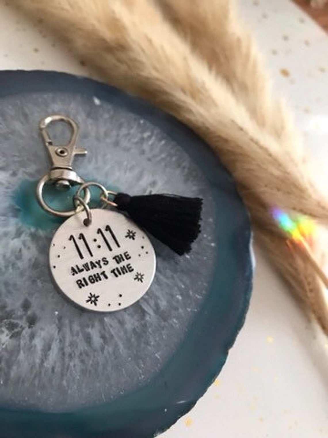 11:11 Make a Wish Key Chain Manifesting Gift Eleven Eleven | Etsy