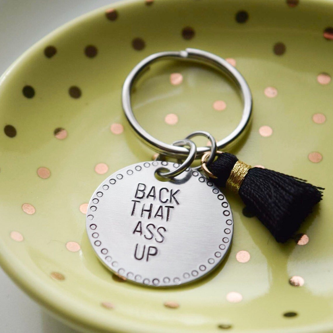 Lyrics Keychain Tassel Keychain Back That Ass up Boho - Etsy