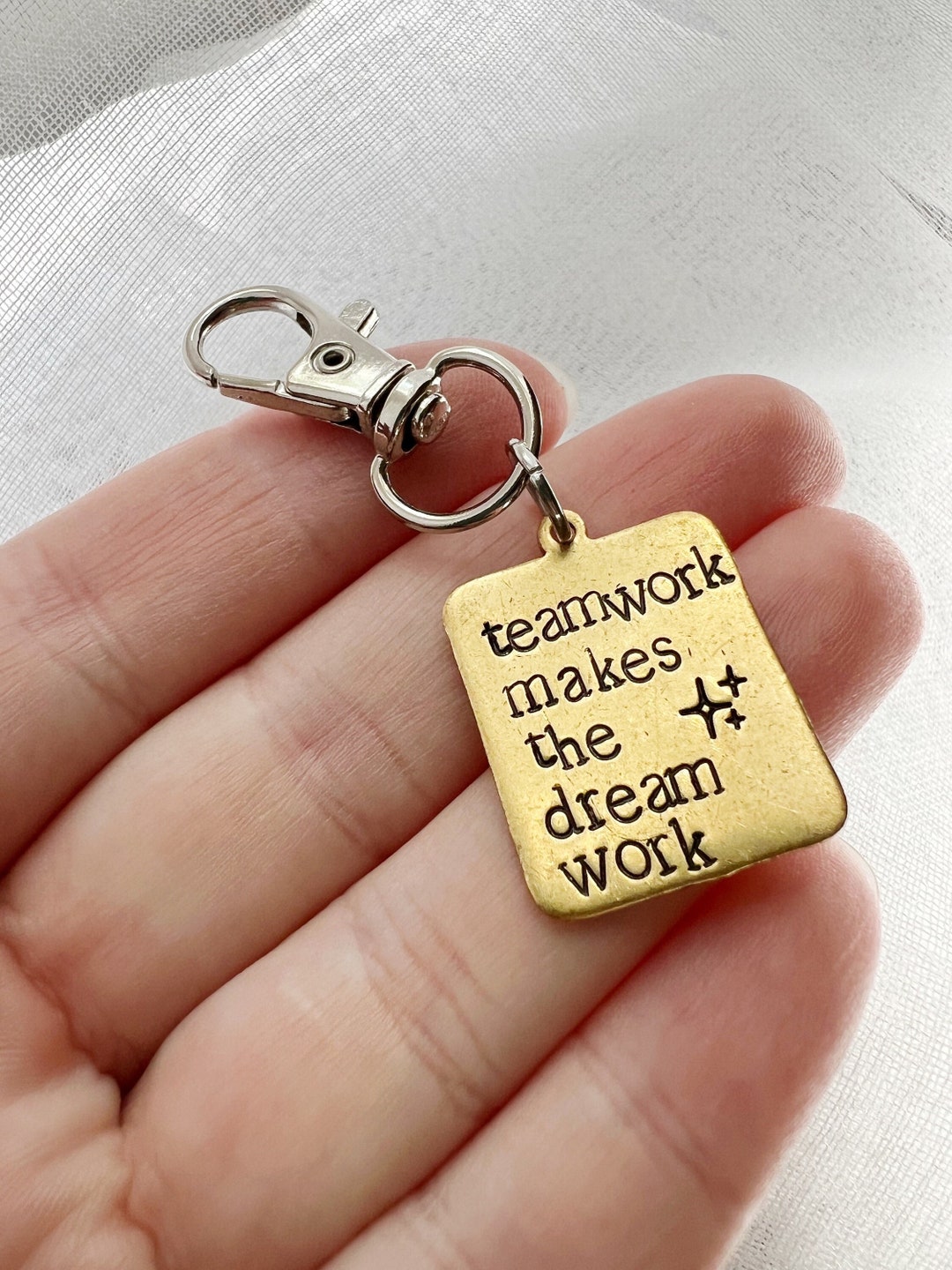 Team Work Makes the Dream Work Keychain | Personalized Keychain ...