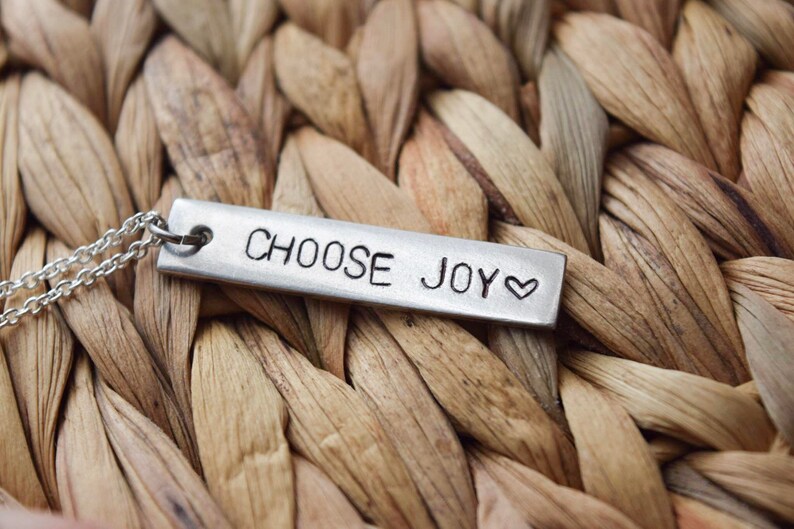 Personalized Pendant Necklace | Choose Joy Necklace | Personalized ...