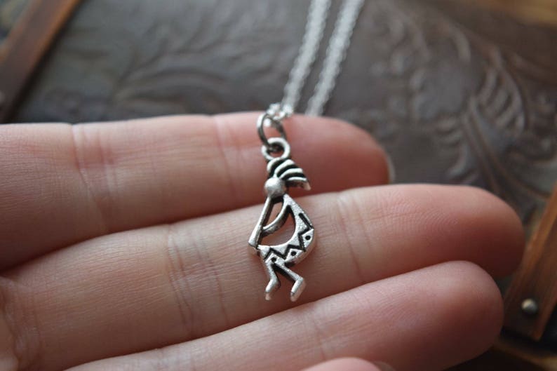 Kokopelli Necklace Fertility Necklace Hand Stamped - Etsy