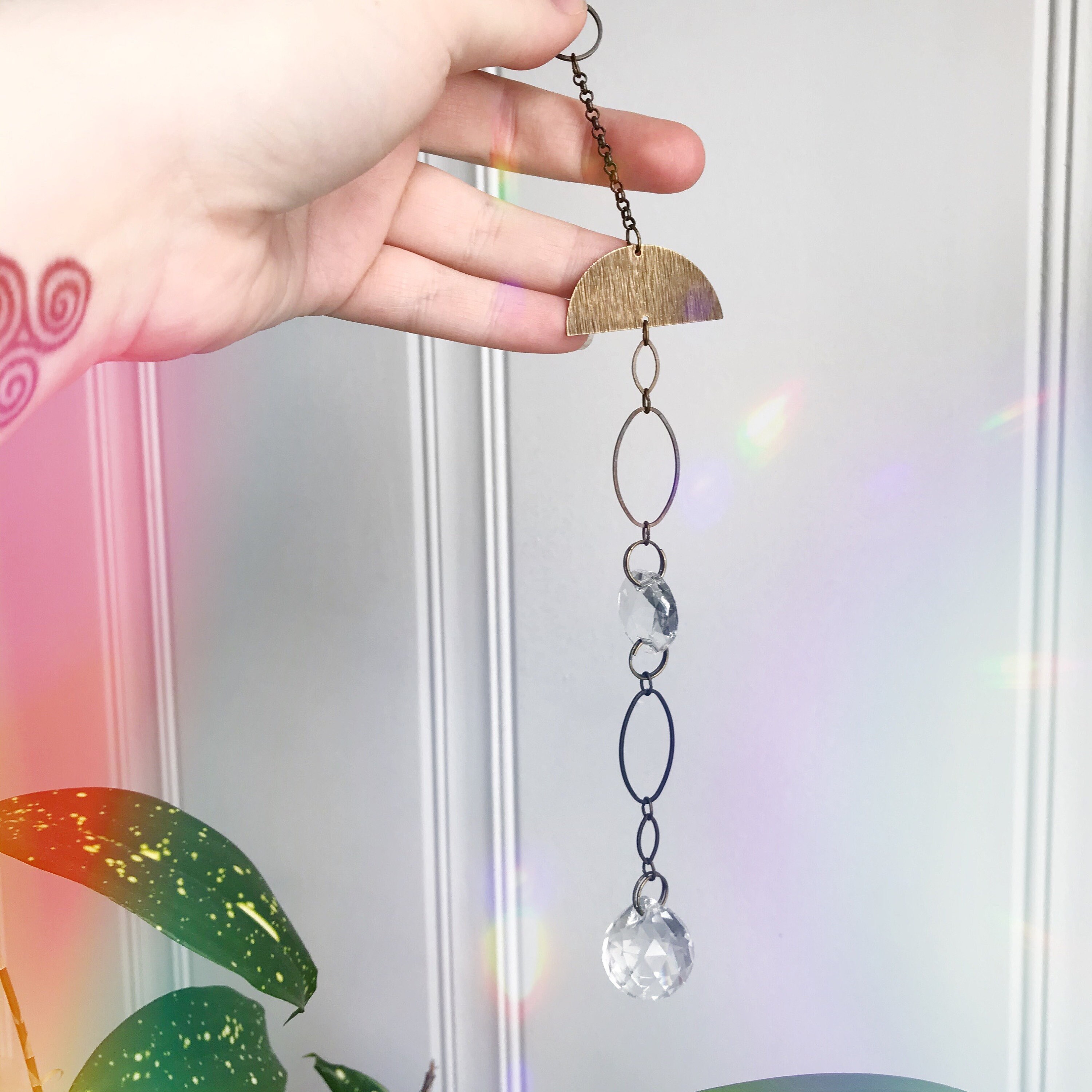 Rainbow sun catcher prism rainbow baby prism sun catcher window ...