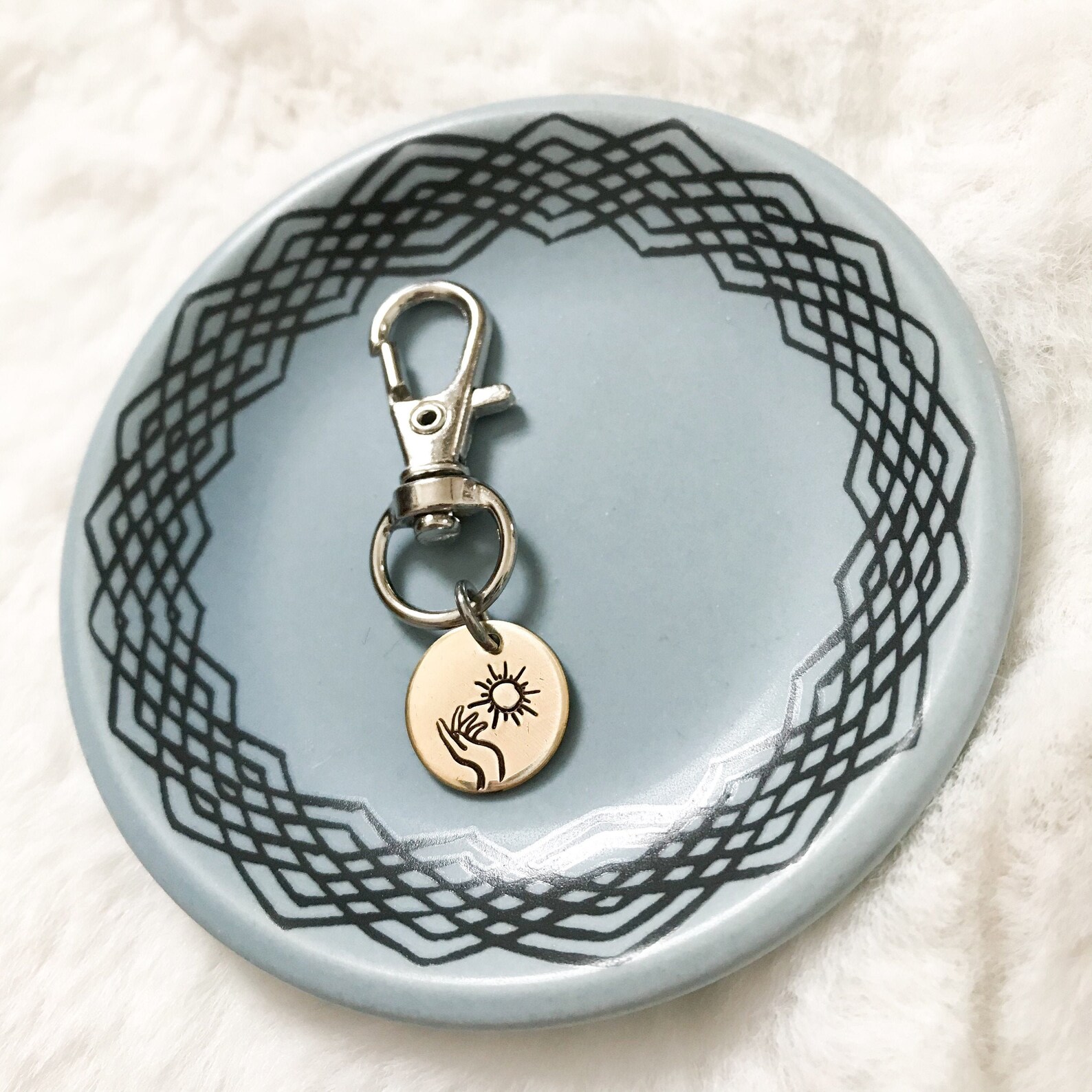 Sun dainty keychain personalized keychain custom key ring | Etsy