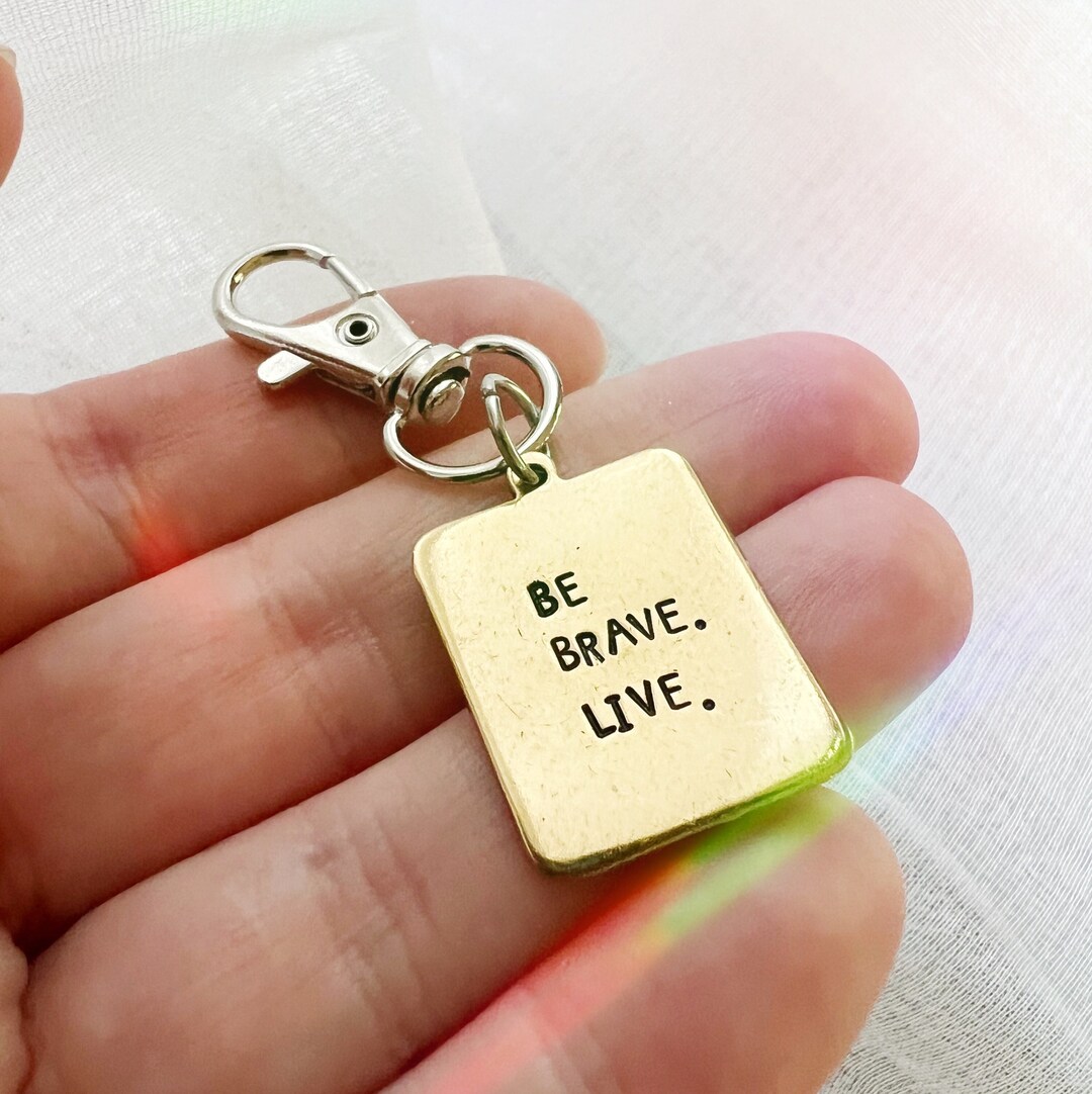 Be Brave. Live. Buffy Key Chain | Tassel Keychain | Hand Stamped ...
