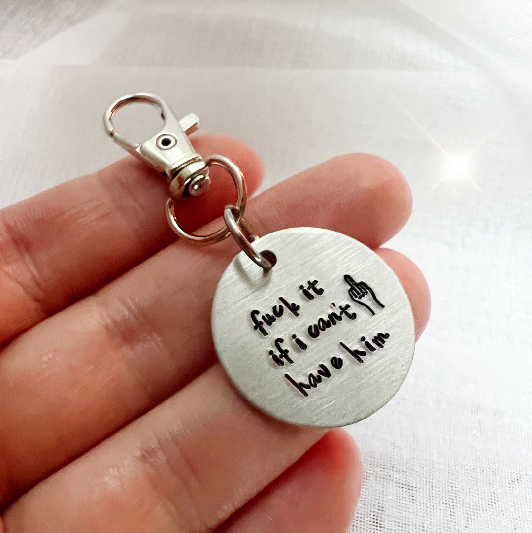 Lyrics Keychain | Tassel Keychain | Fuck It If I Can’t Have Him | Hand ...