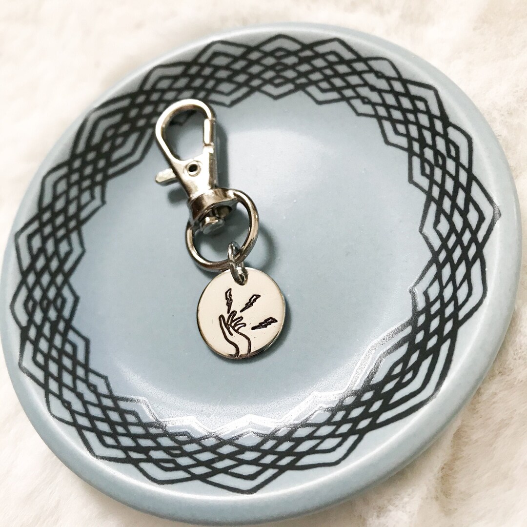 Lightning Dainty Keychain Personalized Keychain Custom Key Ring ...