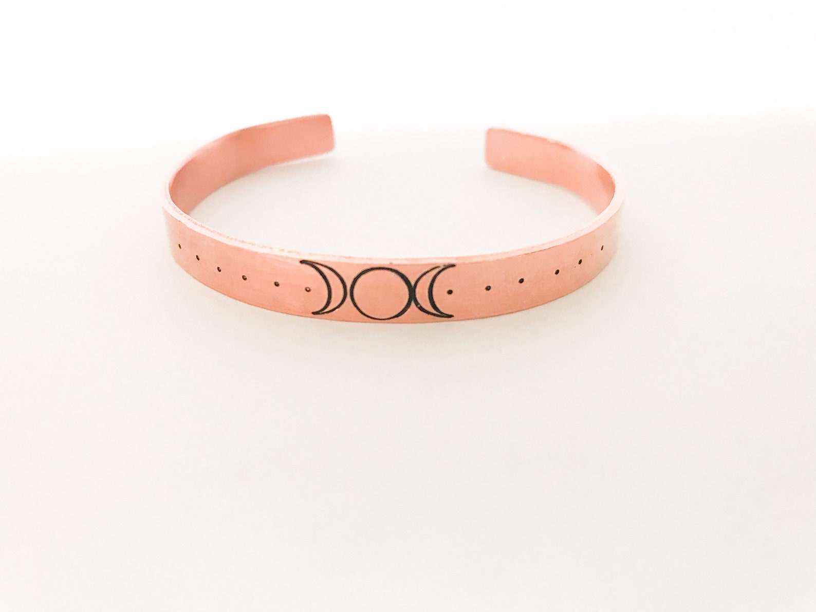Triple Moon Goddess Cuff | Personalized Cuff Bracelet | Moon Phases ...