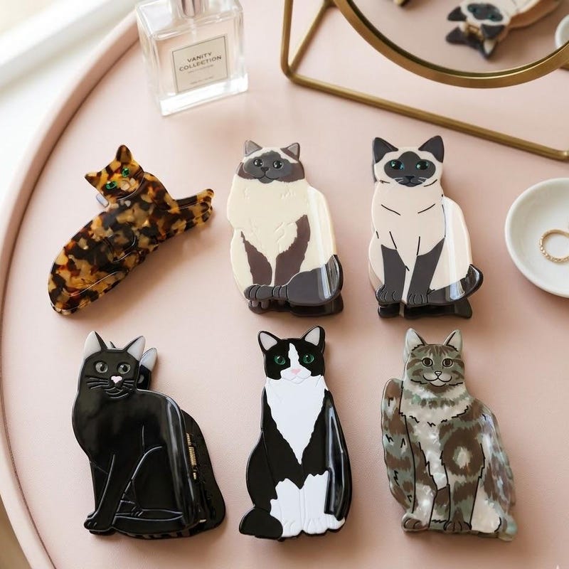 Claw Clip Black Cat - Etsy