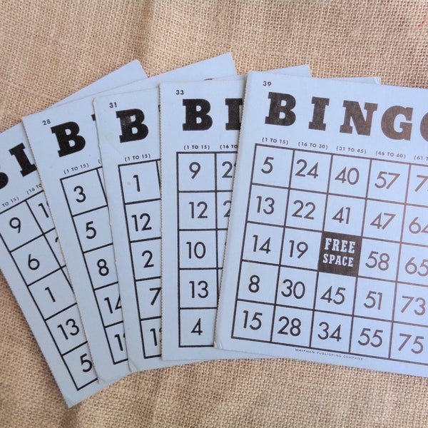 Blue Bingo Cards - Etsy