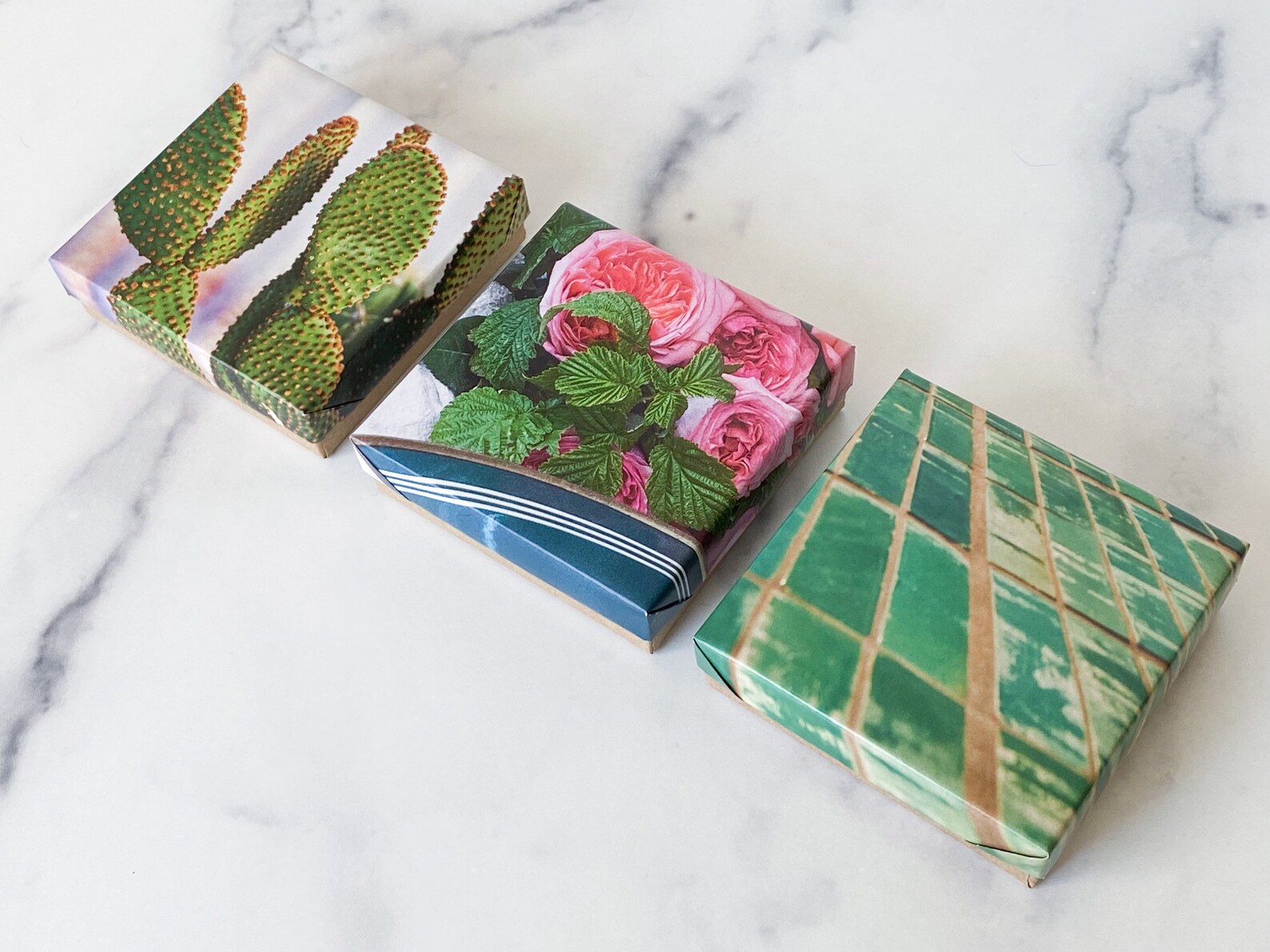 Hand-wrapped Gift Box Set 3 6 9 or 12 3.5x3.5x1 Design - Etsy