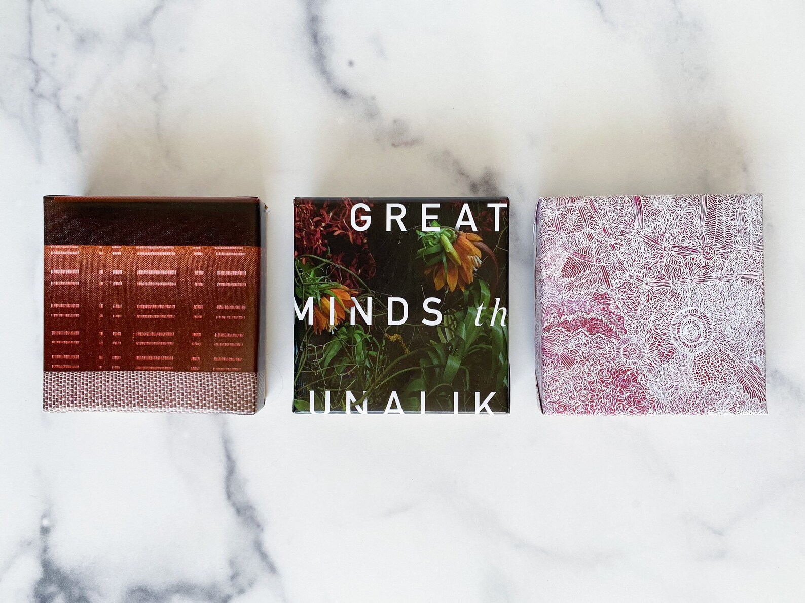 Hand-wrapped Gift Box Set 3 6 9 or 12 3.5x3.5x1 Design - Etsy