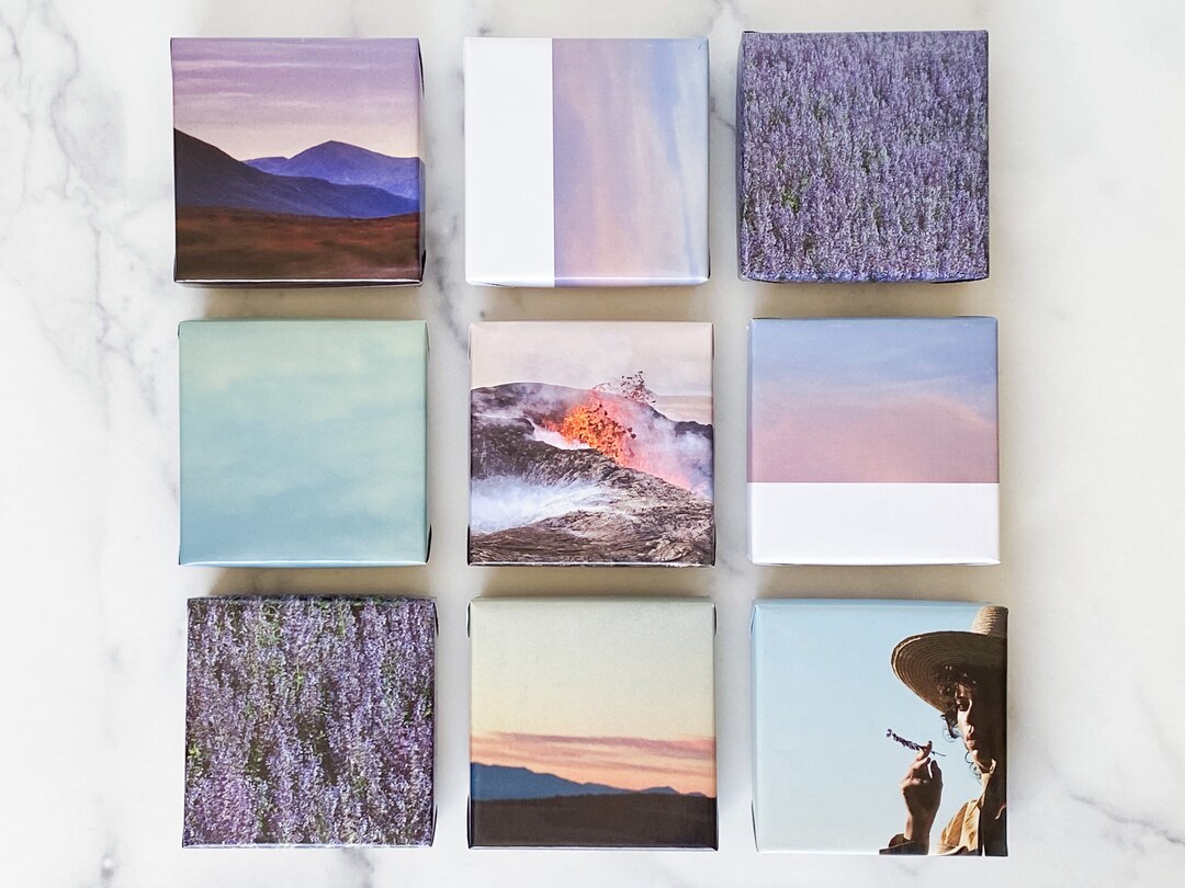 Hand-wrapped Gift Box Set (3, 6, 9 or 12) 3.5x3.5x1, Design Chosen at ...