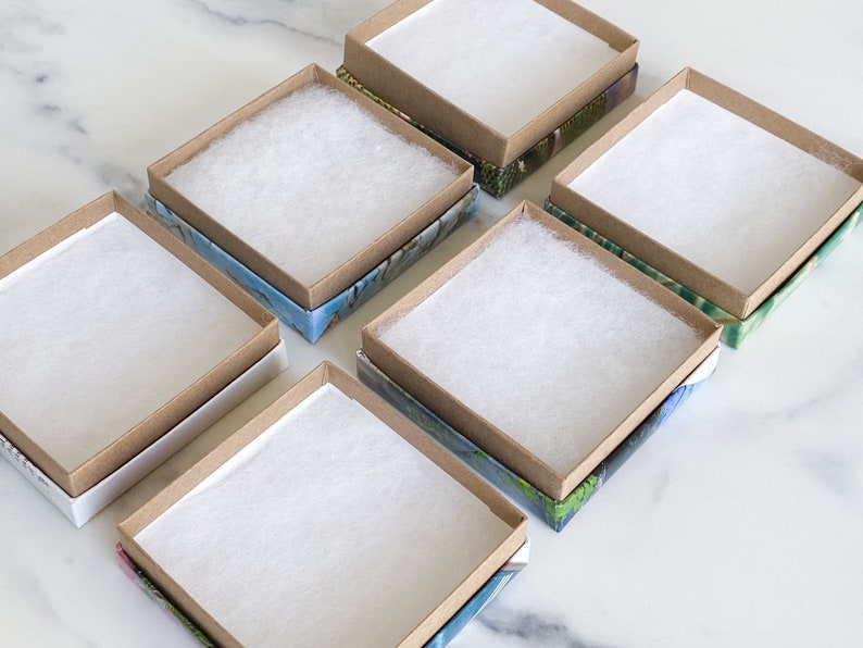 Hand-wrapped Gift Box Set 3 6 9 or 12 3.5x3.5x1 Design - Etsy