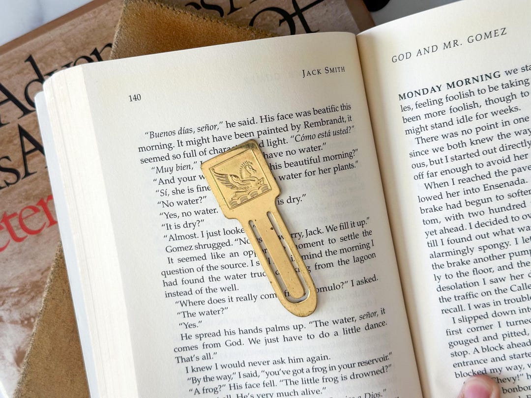 Square Pegasus Bookmark - Vintage Square Metal Pegasus Bookmark/book ...
