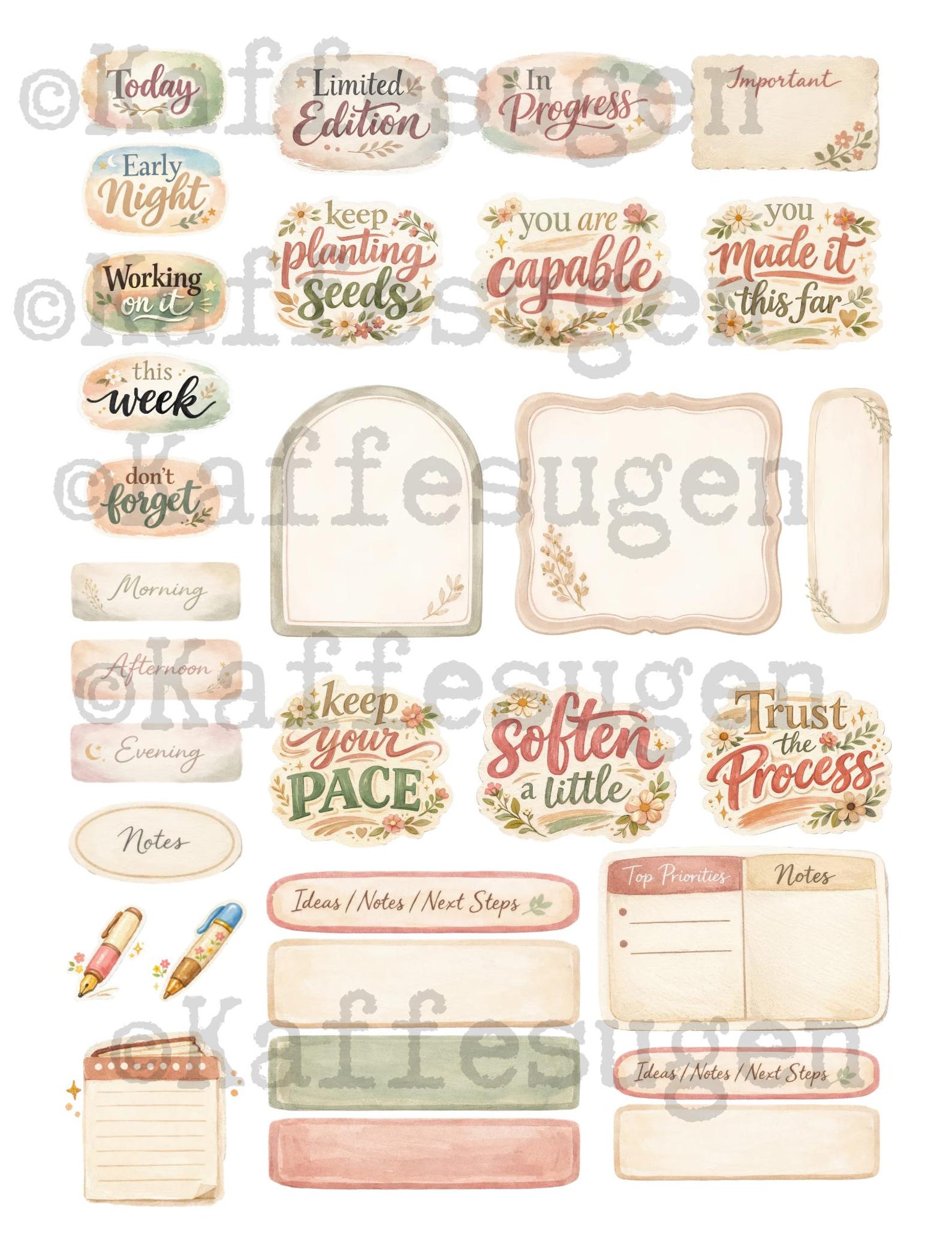 Journal stickers perfect for junk journaling, scrapbooking, card making ...