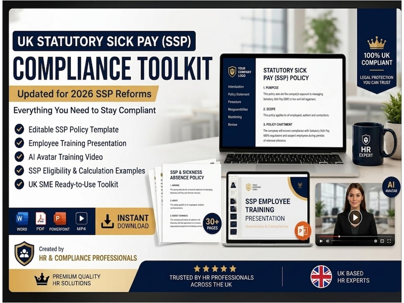 UK SSP Compliance Toolkit 2026 |ai Avatar Video |statutory Sick Pay ...