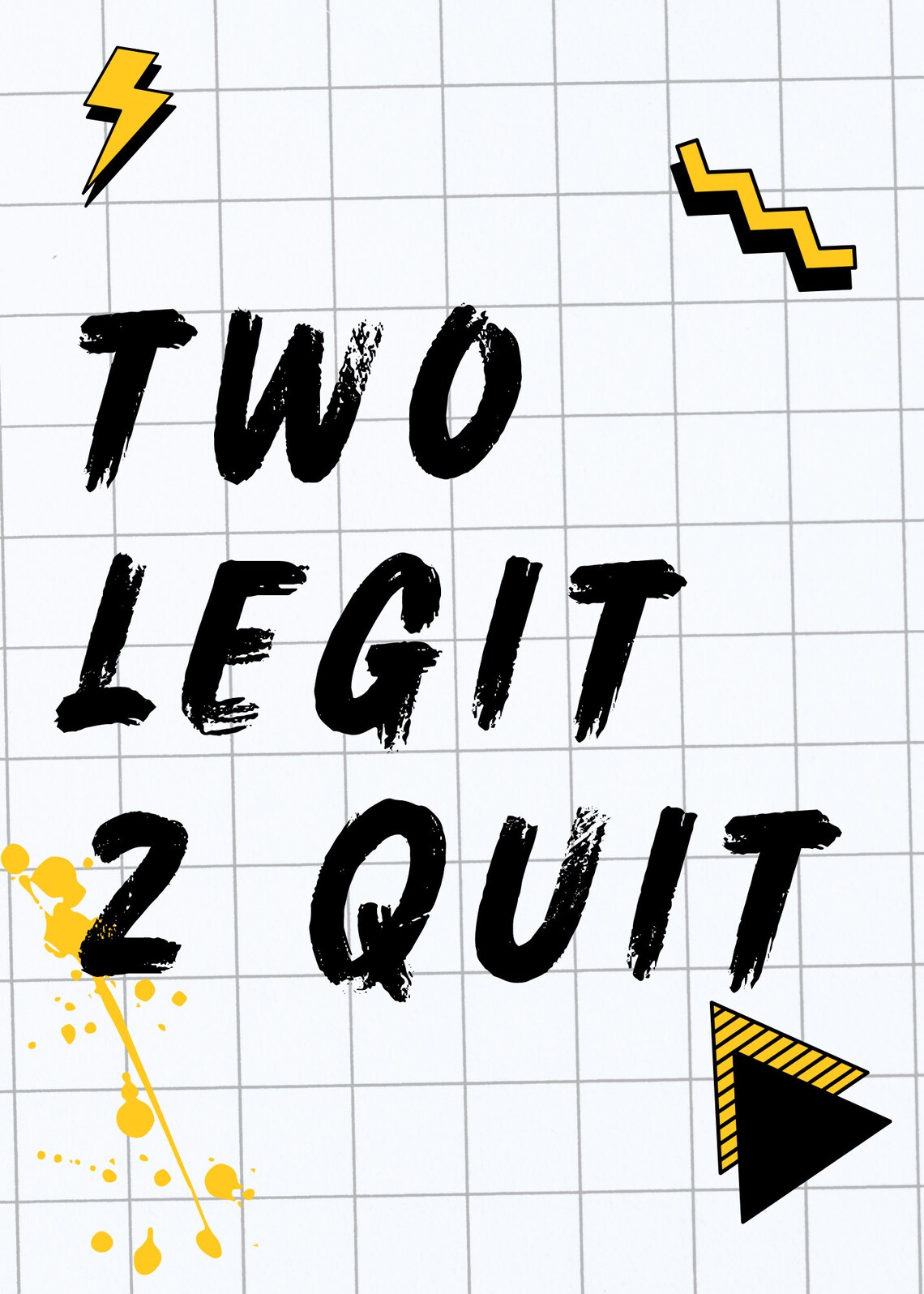 Two Legit 2 Quit Birthday Party Decor Signs Pack of 6 - Digital ...
