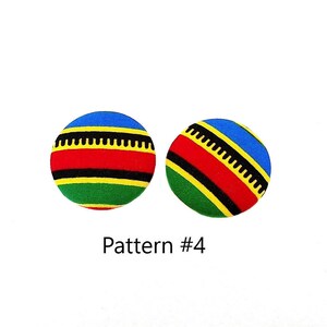 Button Fab - Traditional Multi-color African Kente Print Fabric Buttons ...