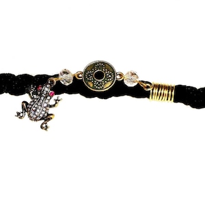 Dreadlock Jewelry - Antique Gold Crystal Frog Loc Jewel - Etsy