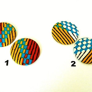 Button Fab Traditional Multi-color African Kente Print Fabric Buttons ...