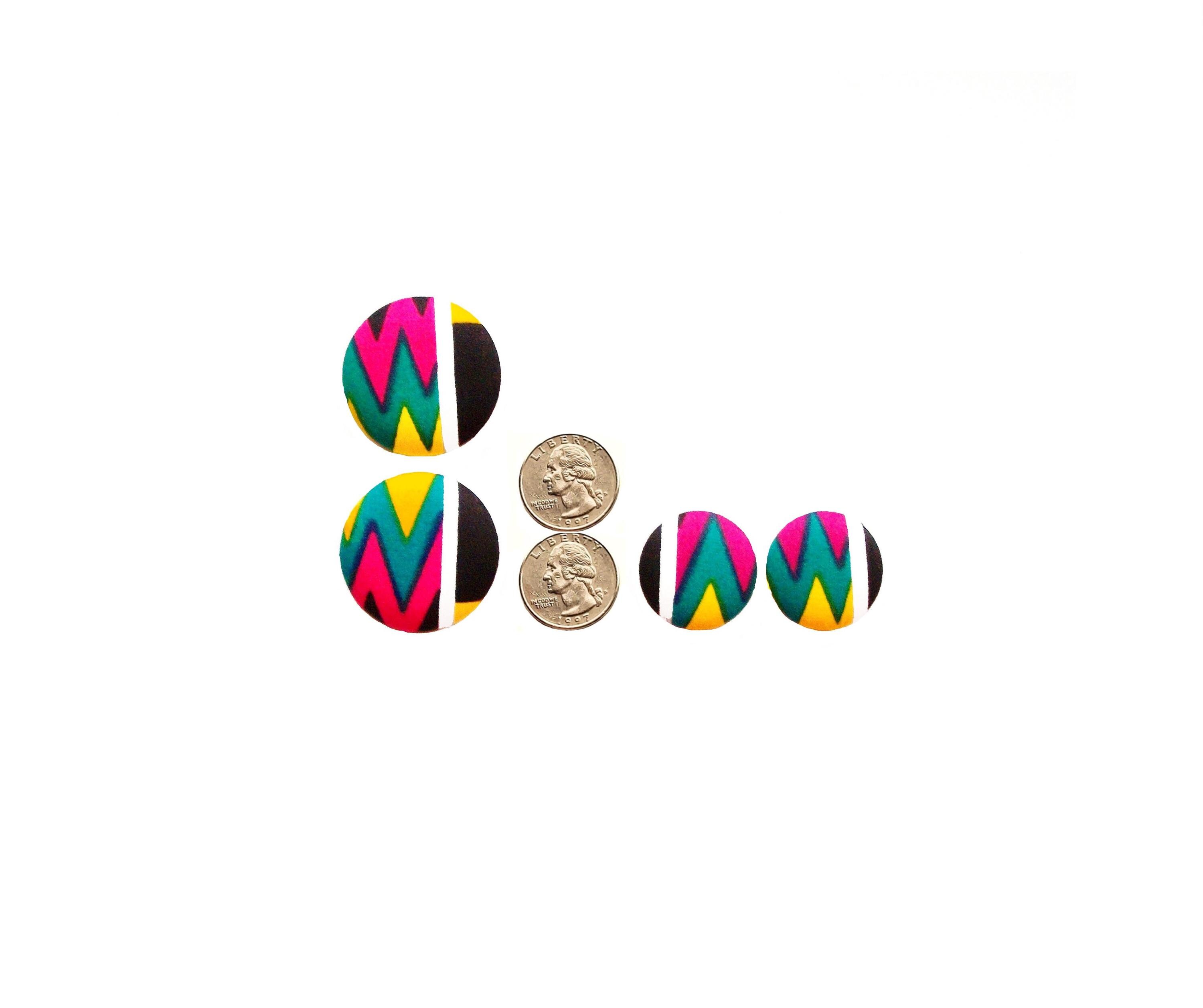 Button Fab - Traditional African Kente Print Fabric Buttons (wrapped ...