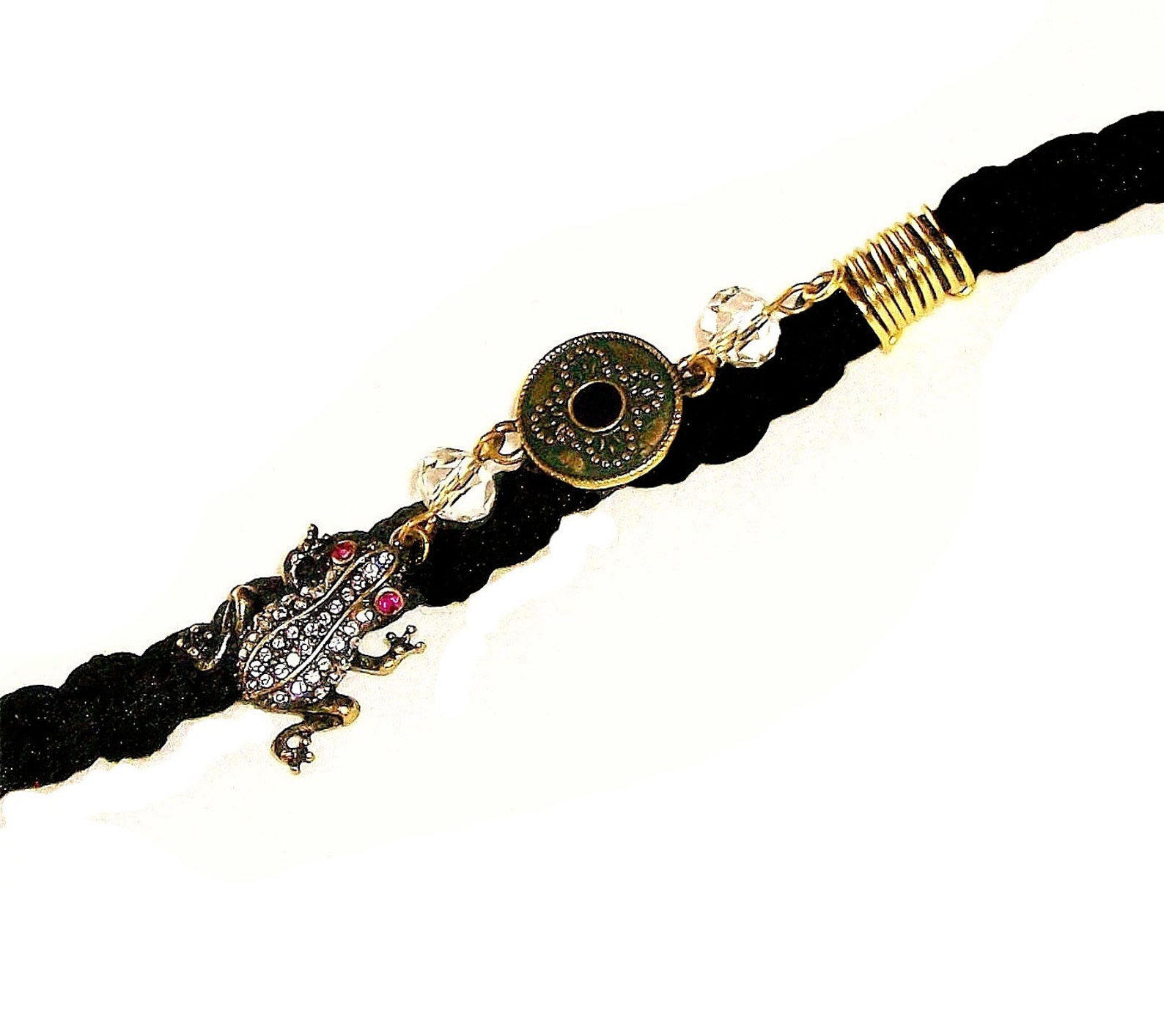 Dreadlock Jewelry Antique Gold Crystal Frog Loc Jewel - Etsy