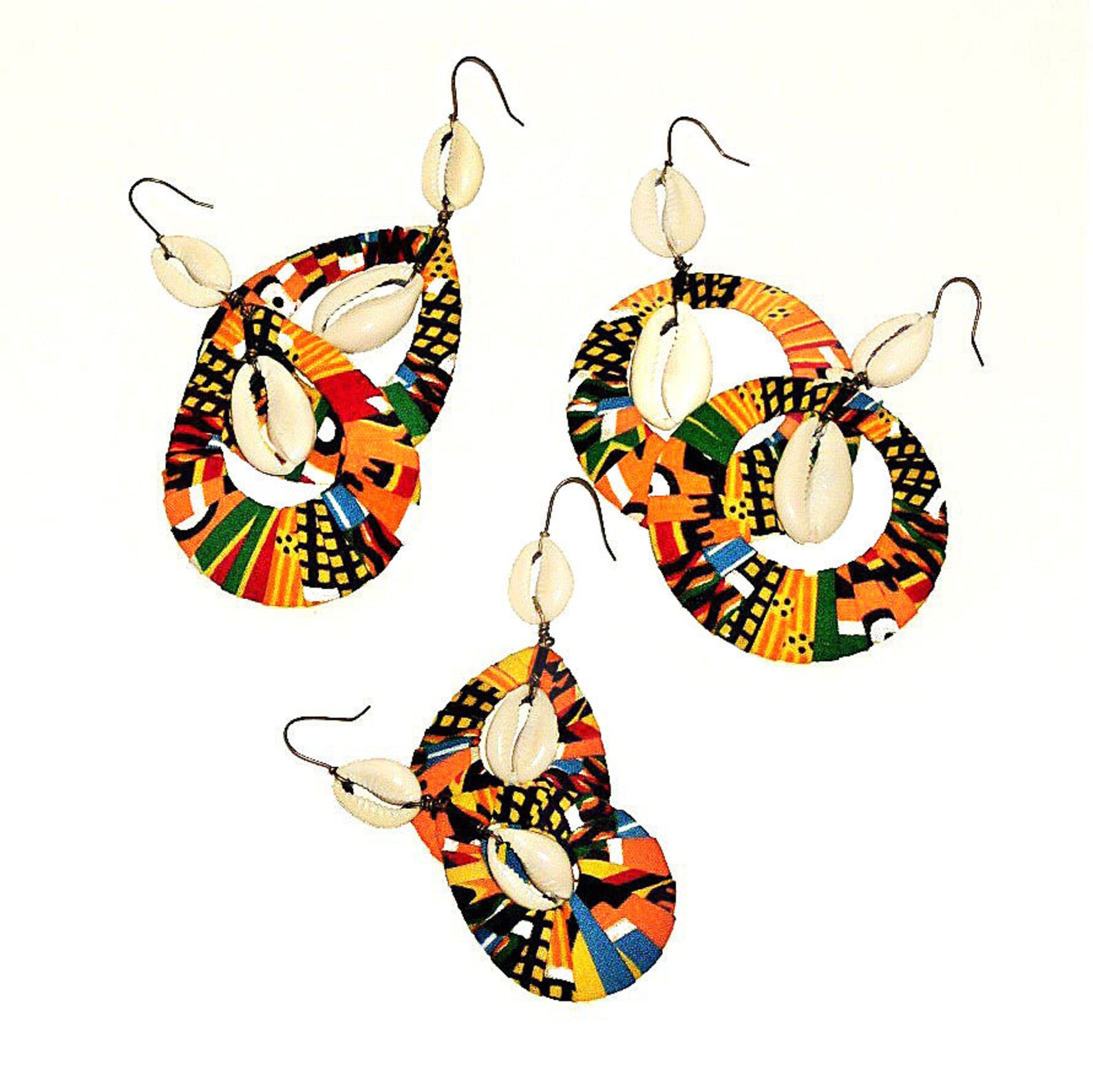 Button Fab - Traditional Multi-color African Kente Print Fabric Buttons ...