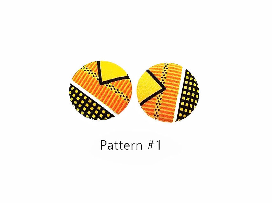 Button Fab - Traditional Multi-color African Kente Print Fabric Buttons ...