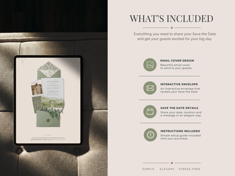 Save the Date Digital Wedding Invitation | Website Template | Romantic ...