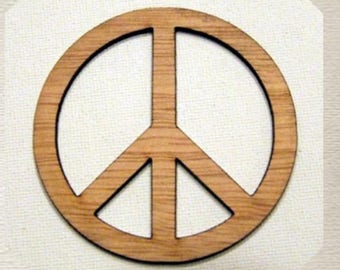 Peace Sign Laser Cut Out Unfinished Wood Shap Craft Supply - Etsy