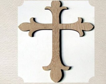 Traditional Cross Wood Cut Out Laser Cut | Etsy