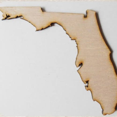 Florida State large Wood Cut Out Laser Cut | Etsy