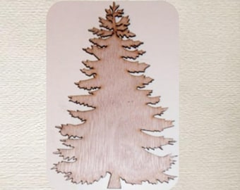 Christmas Tree / Evergreen Tree Wood Cut Out Laser Cut | Etsy