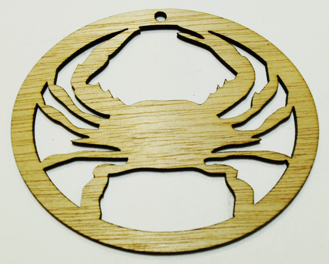 Crab - Laser Cut Wood Ornament - Etsy