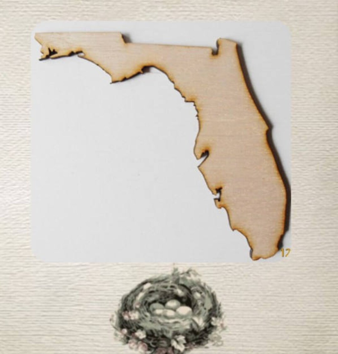 Florida State large Wood Cut Out Laser Cut - Etsy