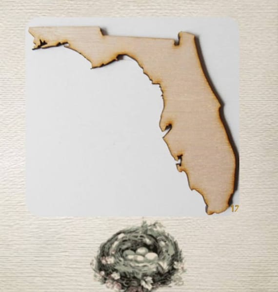 Florida State large Wood Cut Out Laser Cut | Etsy