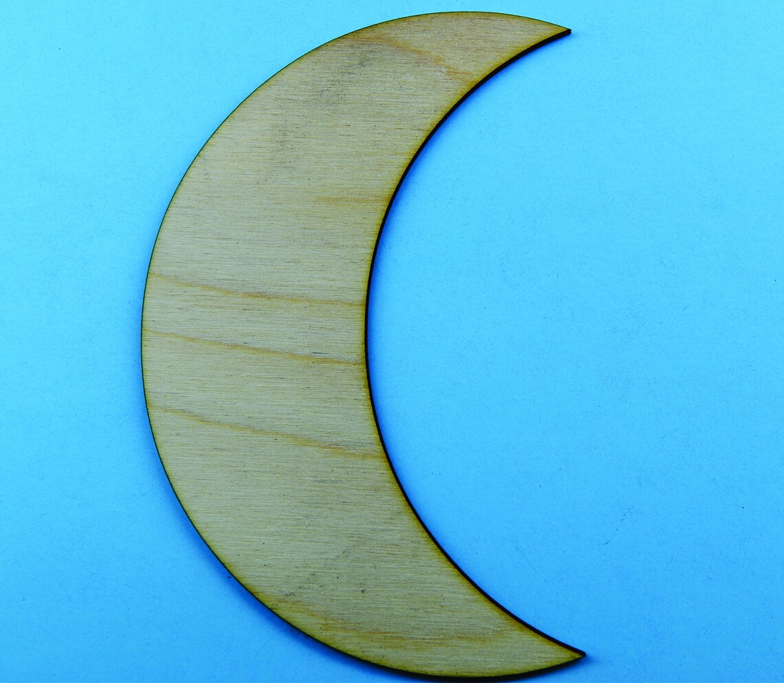 Crescent Moon ( Small) Wood Cut Out - Laser Cut - Etsy