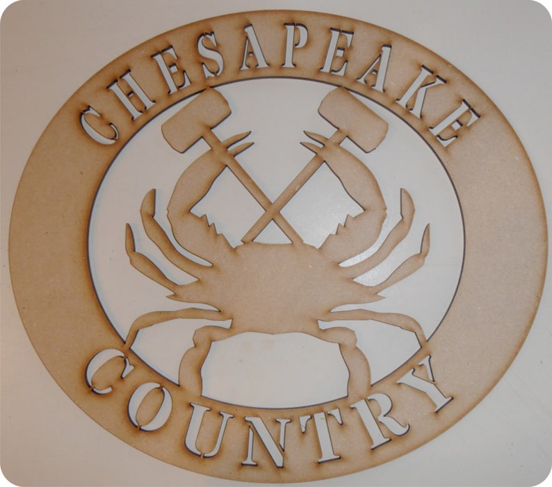 Crab / Chesapeake Country /sign/ Medium/ Wood Cut Out Laser - Etsy
