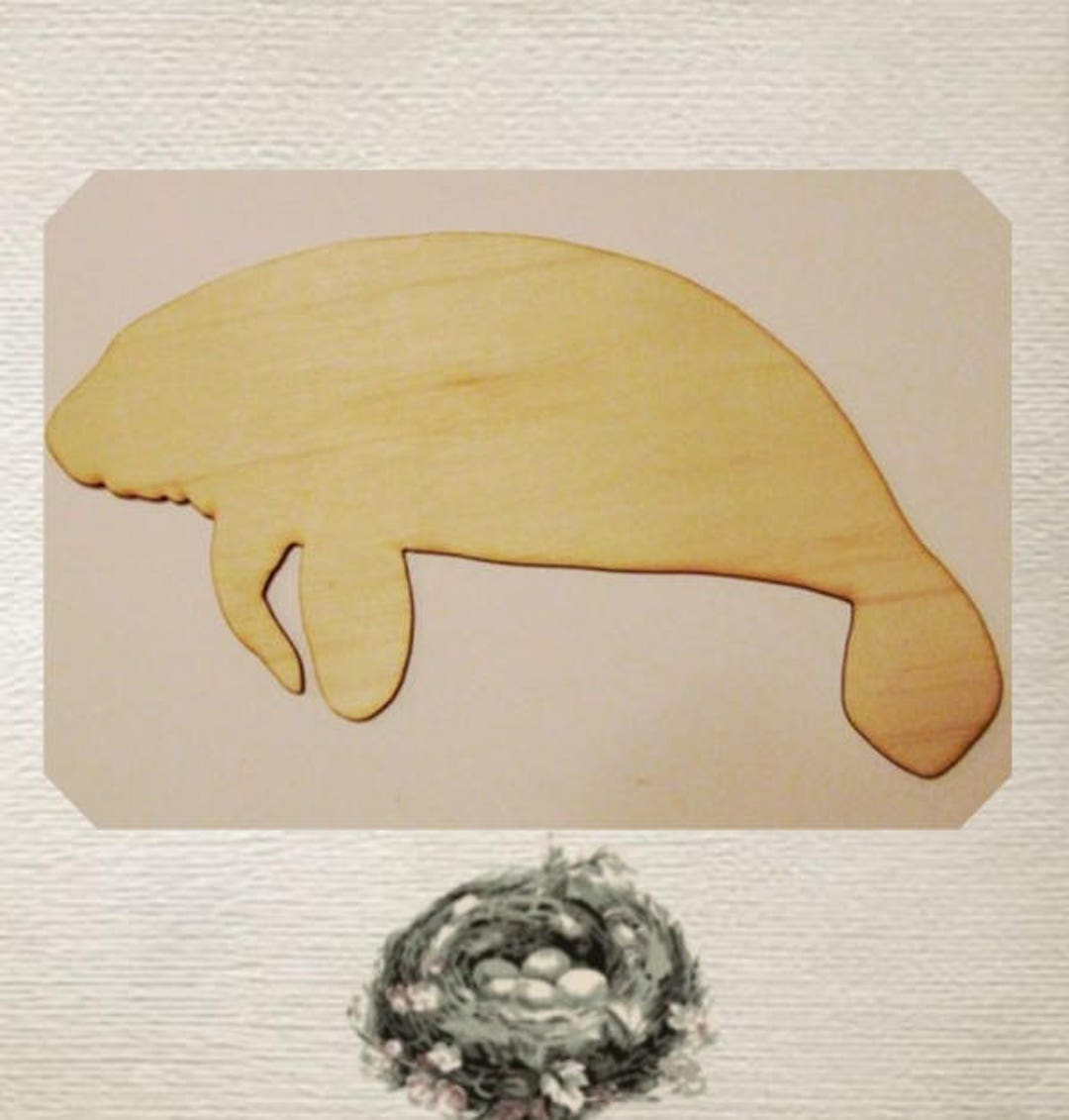 Manatee Wood Cut Out - Laser Cut - Etsy