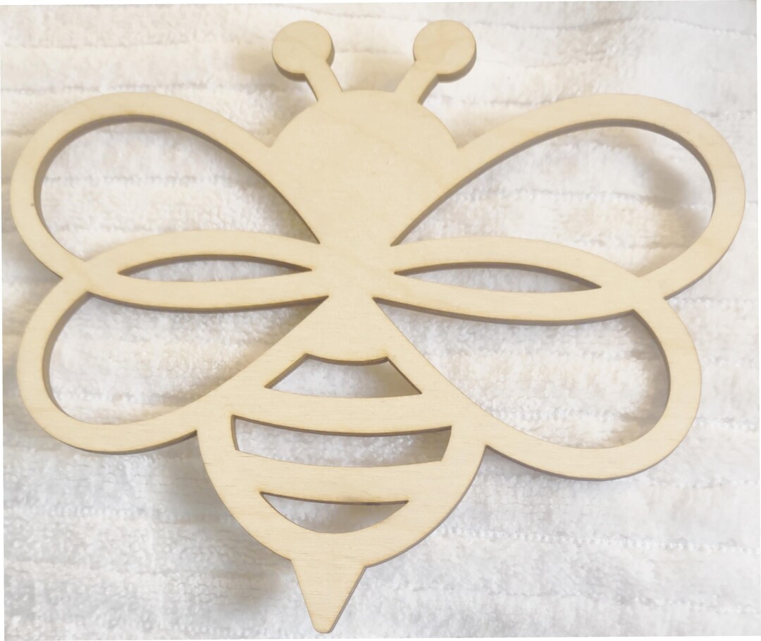 Cute Bee / Honeybee (large ) Wood Cut Out - Laser Cut - Etsy