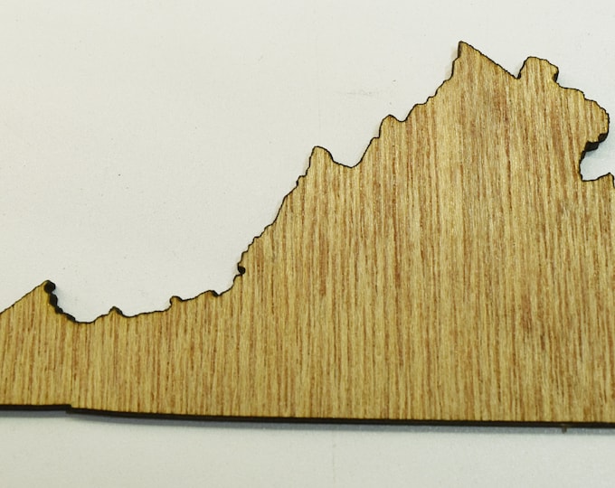 Virginia State large Wood Cut Out Laser Cut - Etsy