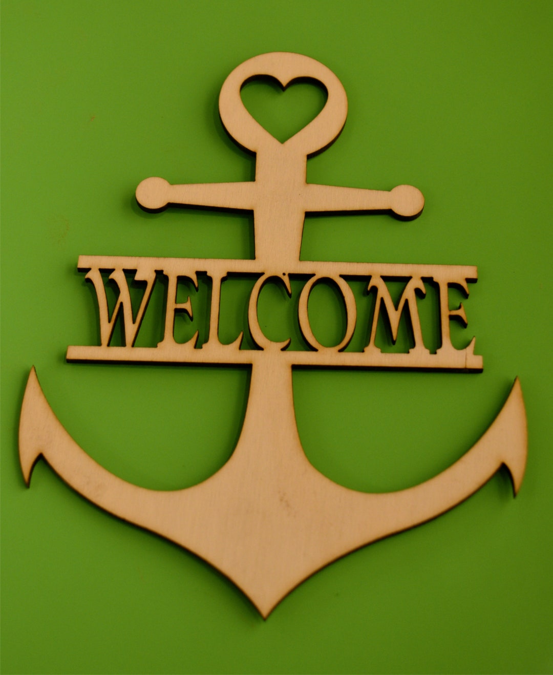 Anchor Welcome Wood Cut Out - Laser Cut / or Personalized - Etsy
