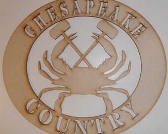 Crab / Chesapeake Country /Sign/ Medium/ Wood Cut Out Laser | Etsy