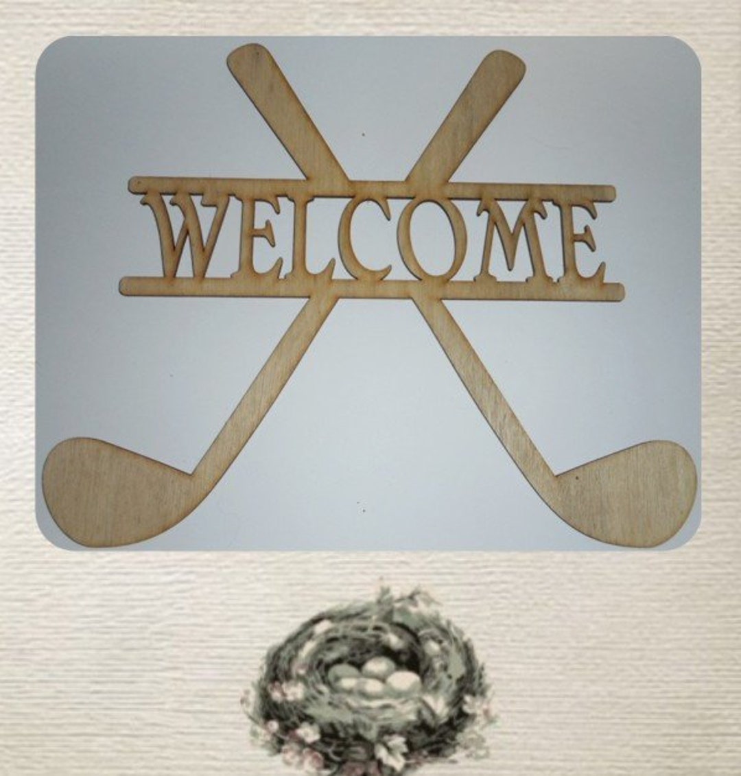 Golf Club Welcome / Laser Cut Wood - Etsy