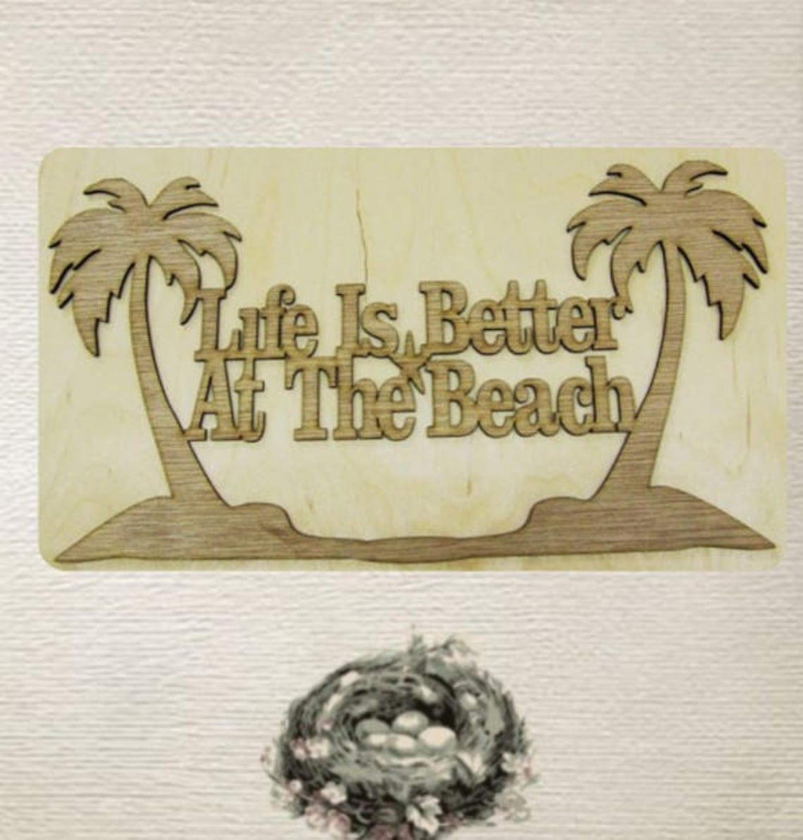 Beach Wood Cut Out - Laser Cut - Palm Trees, Summer, Ocean, Nautical - Etsy