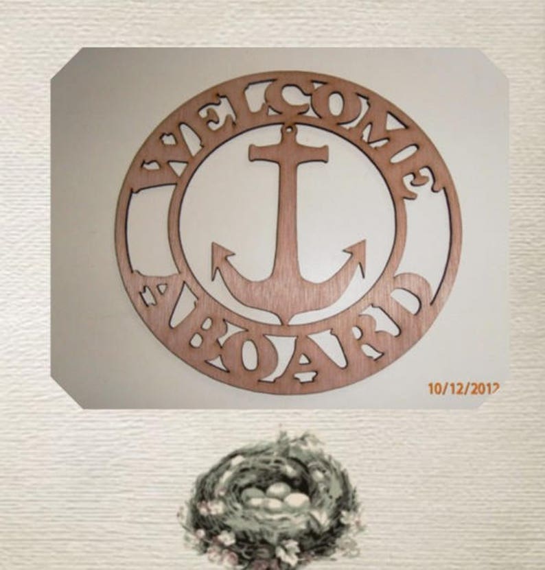 Welcome Aboard / Boat/ Welcome / Nautical Wood Cut Out - Laser Cut - Etsy