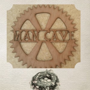 Gear/ Cog / Monogram - (medium) Wood Cut Out - Laser Cut Wood ...