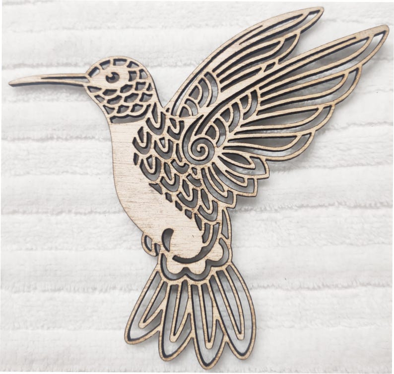Intricate Hummingbird / Bird (large ) Wood Cut Out - Laser Cut - Etsy