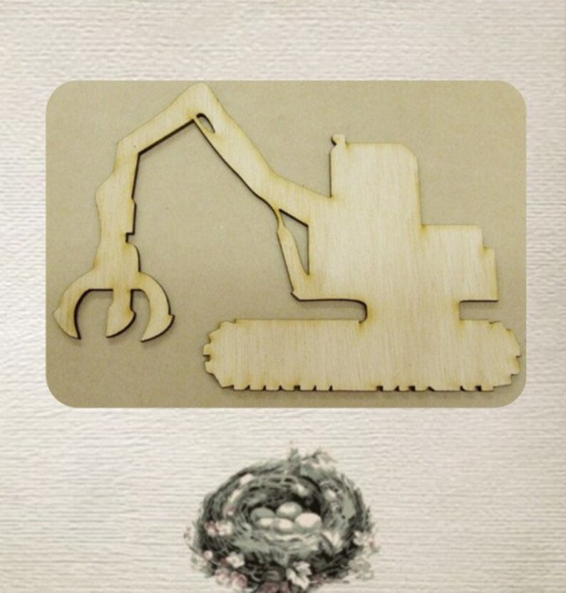 Excavator (medium) Wood Cut Out - Laser Cut Wood - Etsy